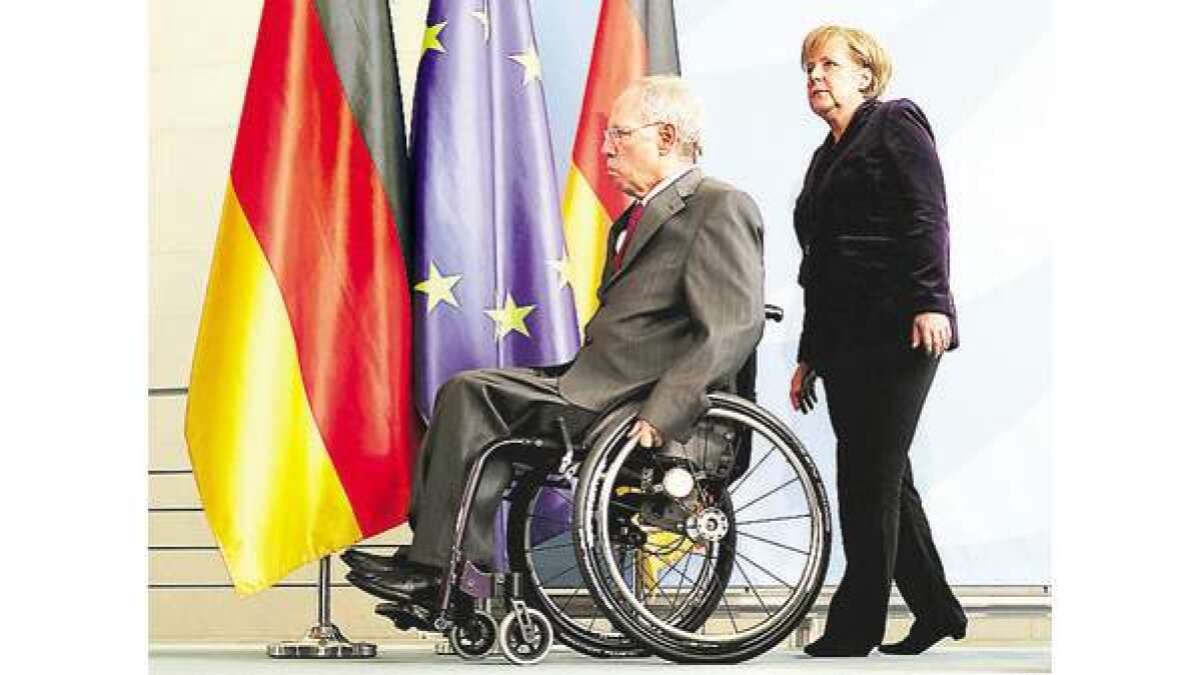 Merkel bestellt Schäuble ein