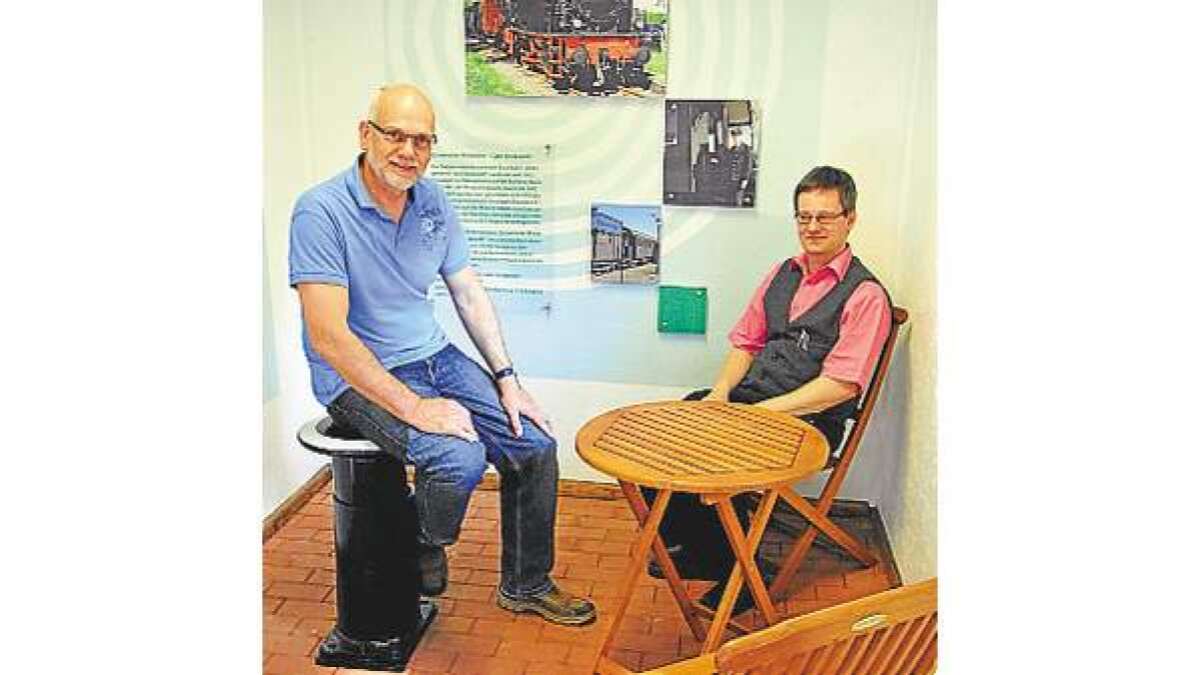 Schwerer Puffer dient als Deko in der Scheune