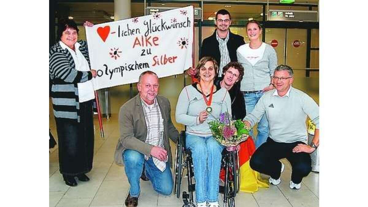 Großer Empfang am Flughafen