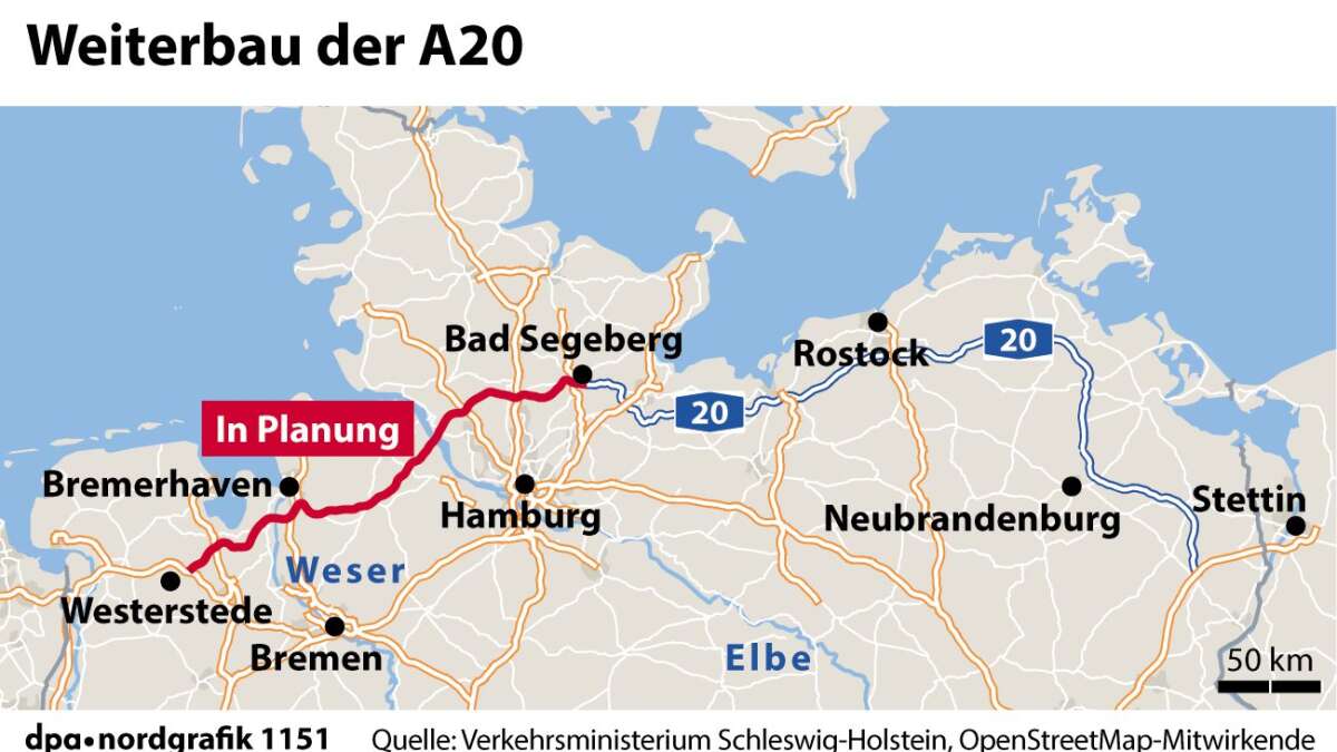 Küstenautobahn A20: Bau könnte doppelt so teuer werden