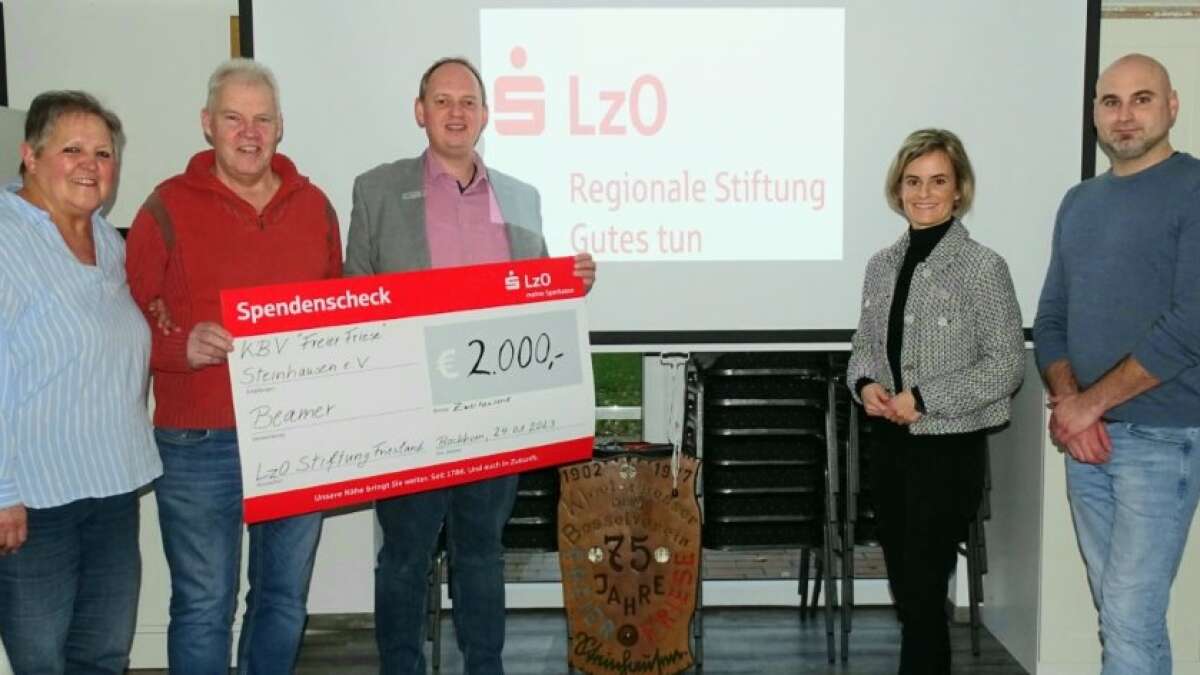 KBV Freier Friese Steinhausen: Beameranlage dank Spende