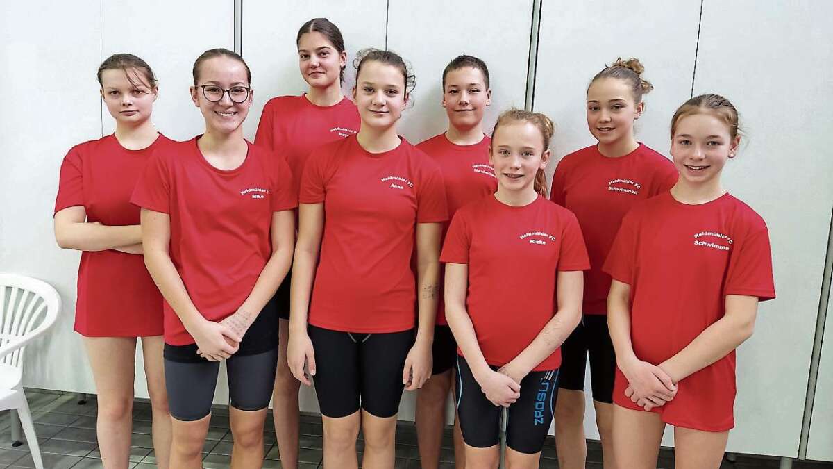 Schwimmsparte im Neuaufbau Heidmühler FC sichert sich Podestplätze