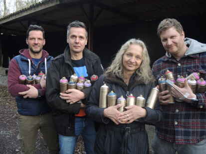 Graffiti auf 140 Quadratmetern bei der Freilichtbühne in Wiesmoor