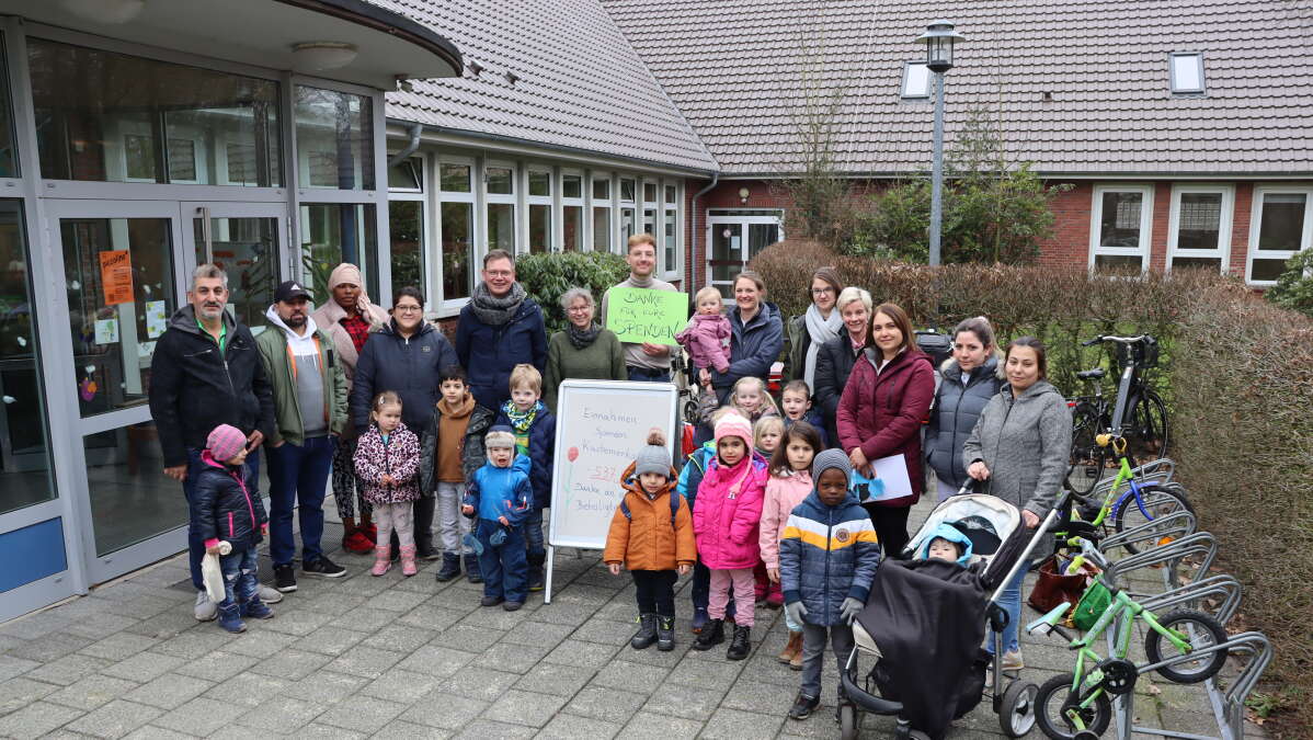 Kindergarten am Voßbarg in Rastede: Spende für Erdbebenopfer in der Türkei