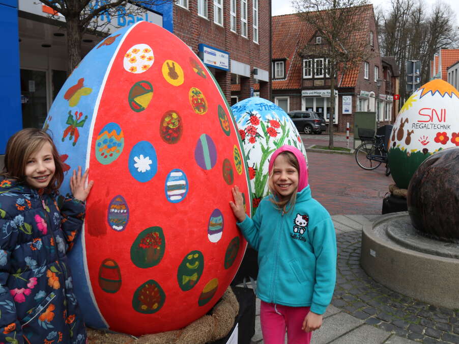 Bunte Ostereier verteilen sich über die Wildeshauser Innenstadt
