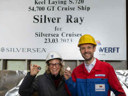 Schiffbau an der Ems: Meyer Werft legt zweites Schiff für Reederei ...