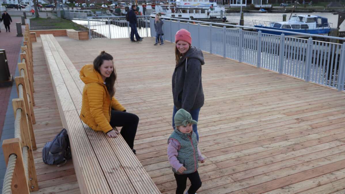 Neue Attraktion in Barßel: Seeterrasse am Hafen so gut wie fertig