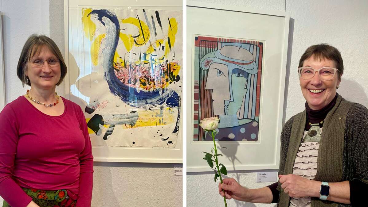 Kunstausstellung im Kulturzentrum Jever: Ida Oelke und Ingrid Freihold ...