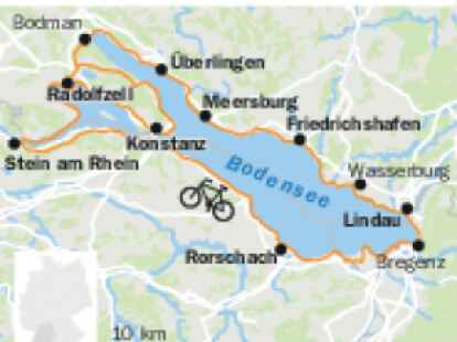 Auf dem Fahrrad um den Bodensee