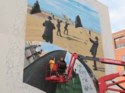 Wilhelmshaven hat ein neues Wandbild. Nur der Rahmen fehlt noch