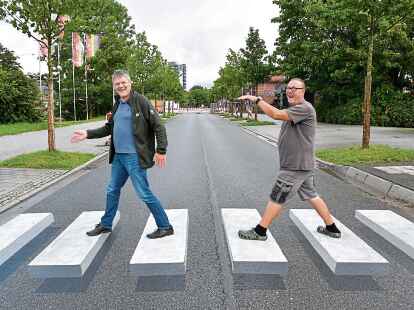 Der 3D-Zebrastreifen auf der Wilhelmshavener Jadeallee soll wieder ...