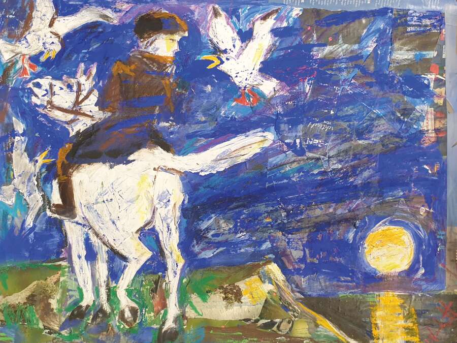 Nordenham: Kunstverein präsentiert den „Schimmelreiter“ in 18 Collagen