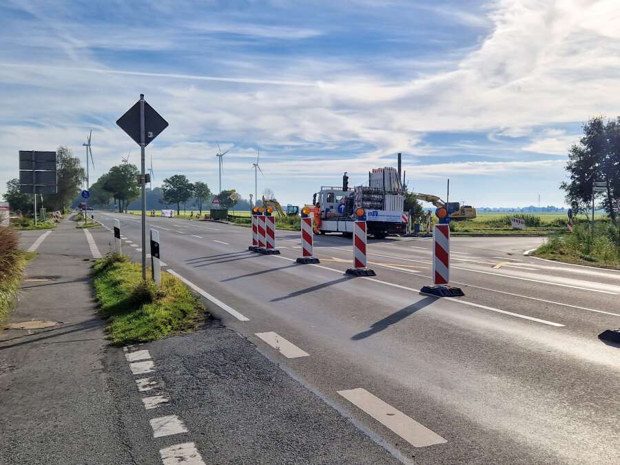 Baustelle B211 in Ovelgönne: Kreuzung in Barghorn bis Mitte November ...