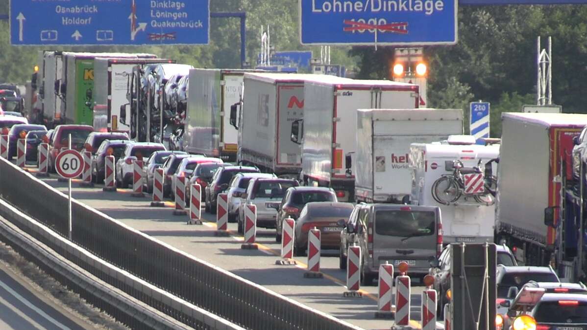 A1 bei Vechta: Vollsperrung zwischen Holdorf und Dinklage am Wochenende