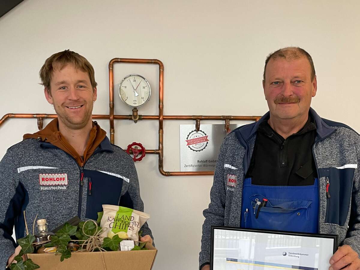 Rohloff Haustechnik in Ahlhorn: Michael Jäkel feiert Jubiläum