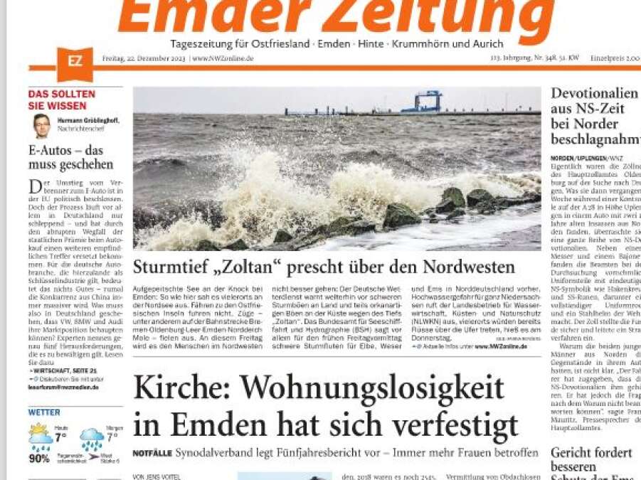 Emder Zeitung und Anzeiger für Harlinger Land: Zustellprobleme in Emden ...