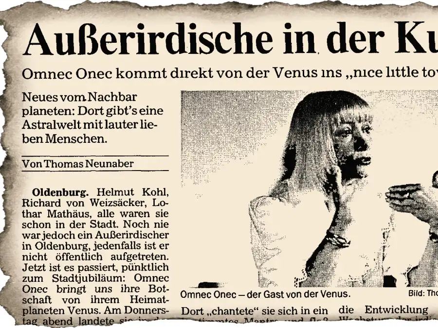 Debütroman von Oldenburg Angelo Wemmje: Besuch von Omnec Onec von der Venus