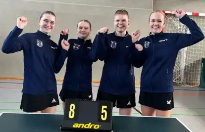 Tischtennis: TV Hude II noch zwei Siege von Verbandsliga-Titel entfernt