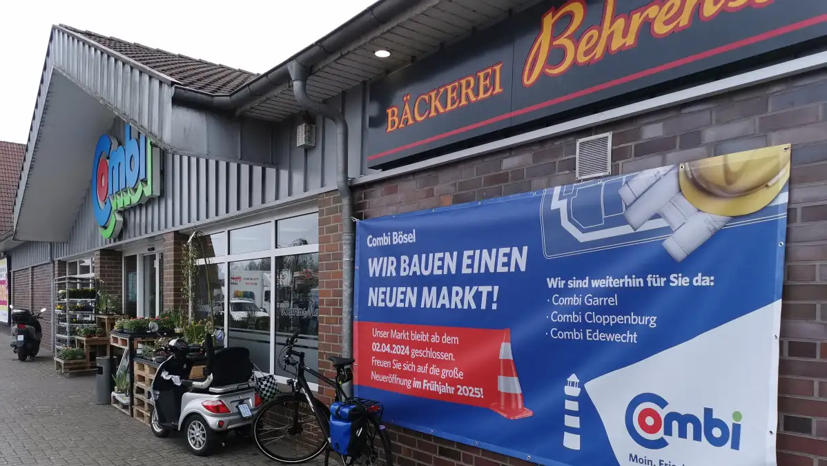 Combi-Markt in Bösel: Letzter Einkaufstag vor dem Abriss ist am Karsamstag