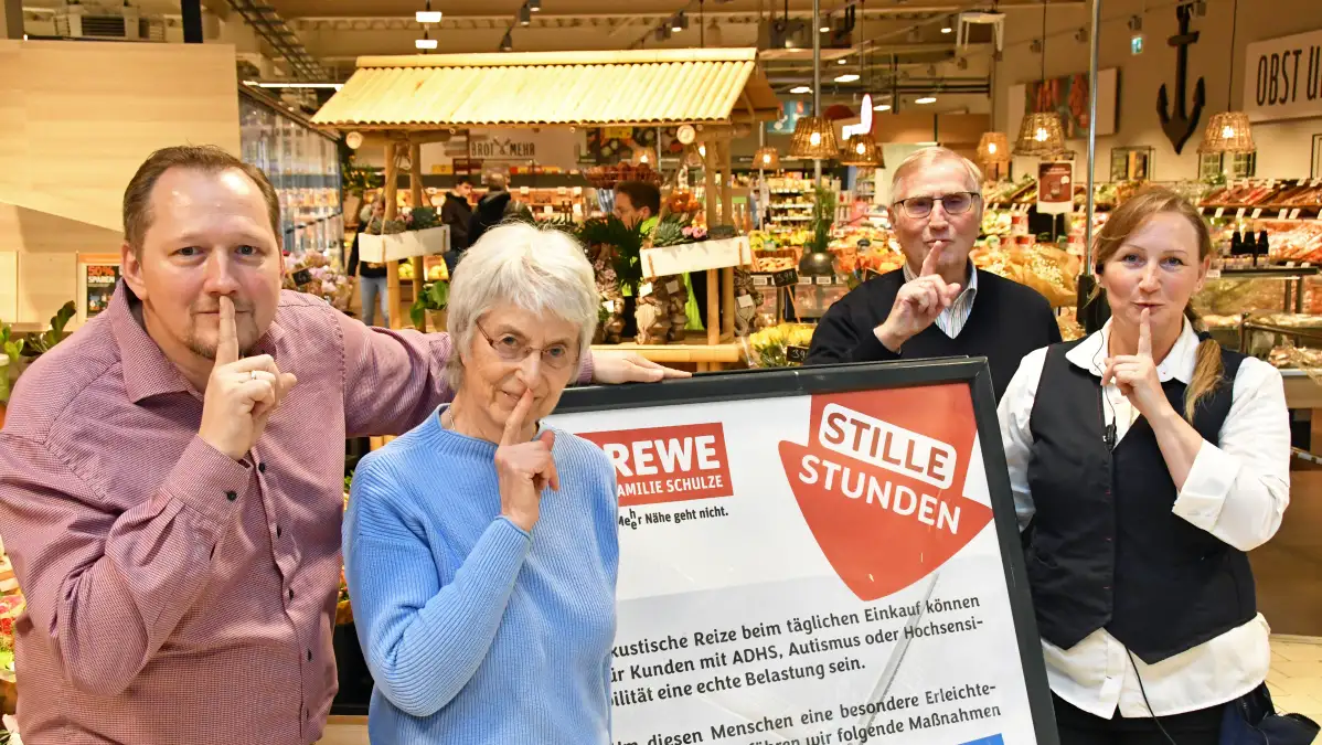 Stille Stunde in Wilhelmshaven: Beim Rewe-Markt Schulze wird es mittwochs still für Autismus