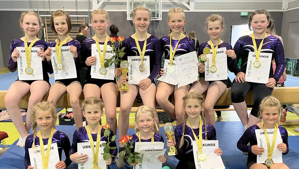 Gerätturnen in Friesland: Talente begeistern beim Sommer-Cup des TuS Glarum