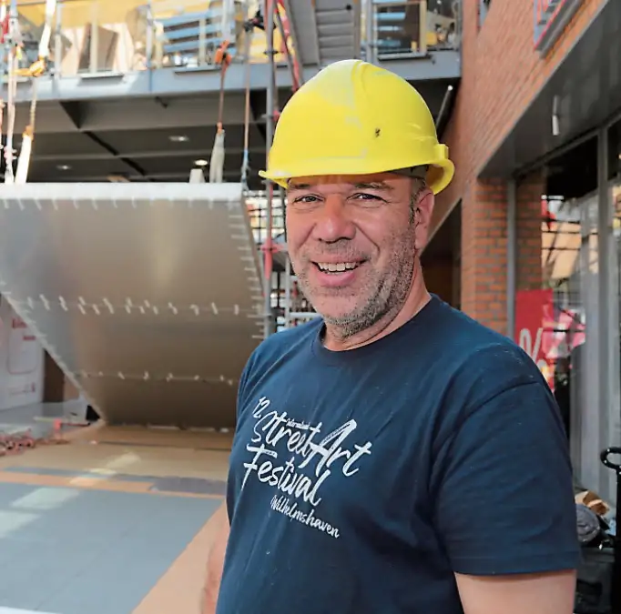 Peter Westerink setzt beim StreeArt-Festival alljährlich ganz besondere Akzente