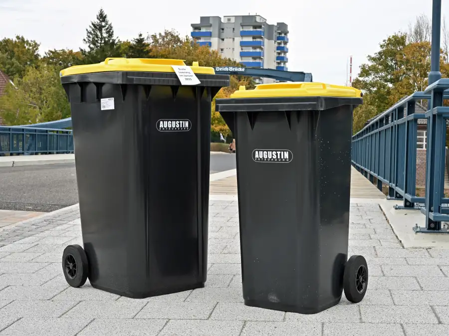 Gelbe Tonnen in Wilhelmshaven: Das sagen OB Carsten Feist und Thomas ...