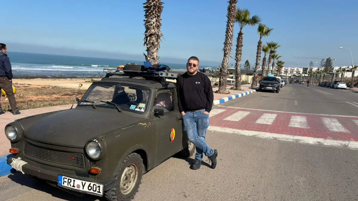 Trabant-Abenteuer: Max Cornelius reist von Friedeburg nach Marrakesch