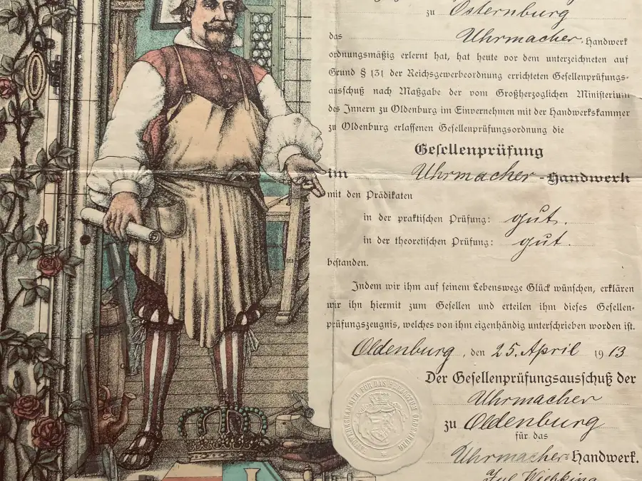 Handwerk im Ammerland: Ein Gesellenbrief erinnert an einen Soldaten im ...