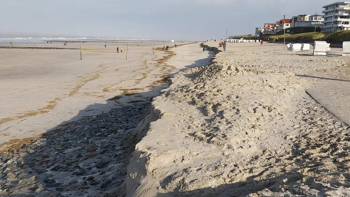 Sturmfluten auf Wangerooge: Massive Sandverluste und ...